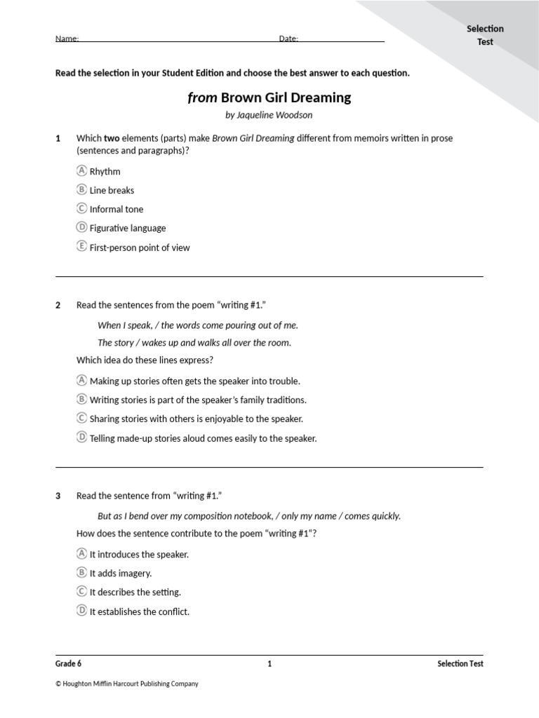 Exploring Poetry in Brown Girl Dreaming | PDF | Semiotics | Writing