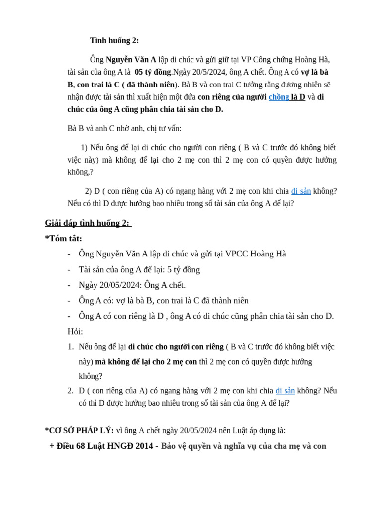 TUẦN 2 LS2 -TÌNH HUỐNG 2 | PDF