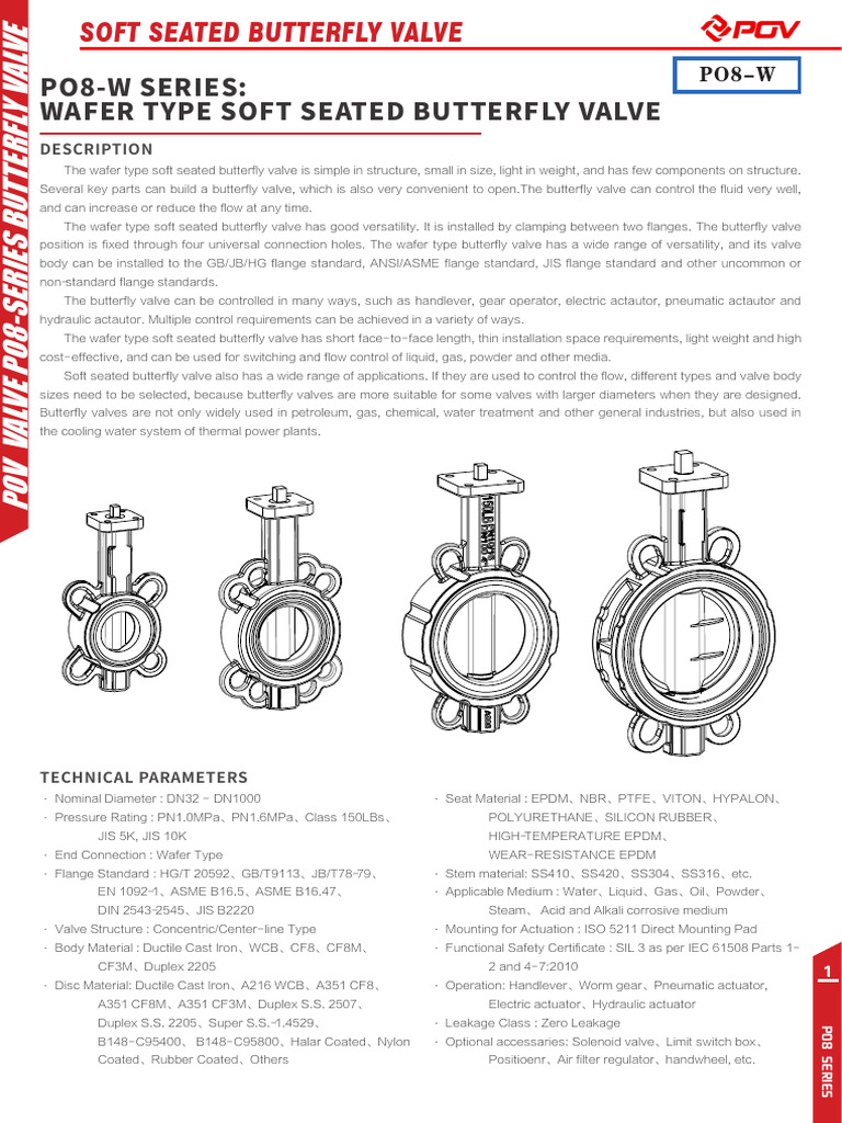 Wafer Butterfly Valve | PDF | Valve | Actuator