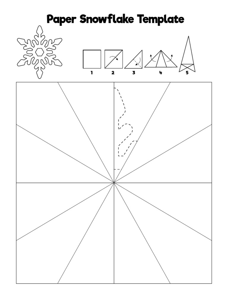 Paper Snowflake Craft Template | PDF