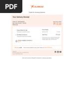 Lalamove Delivery Receipt Details | PDF