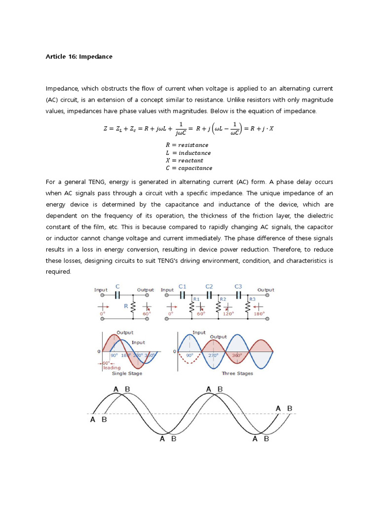 4.5 (Article.16) Impedance | PDF