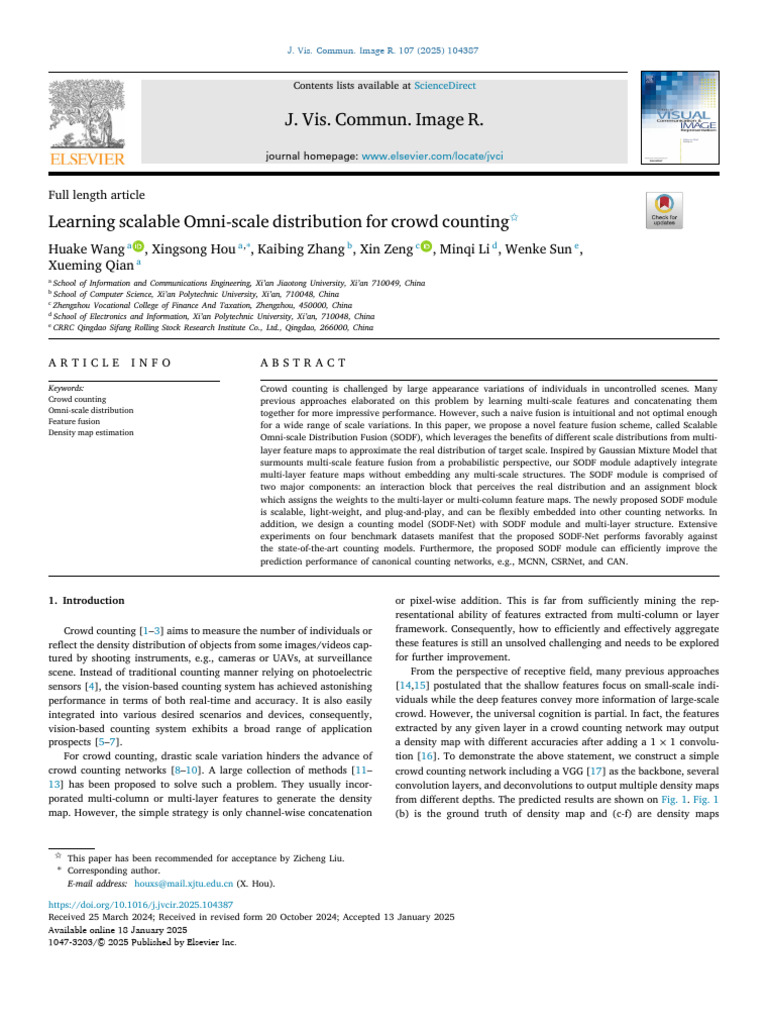 Scalable Omni-Scale Fusion for Crowd Counting | PDF | Applied Mathematics