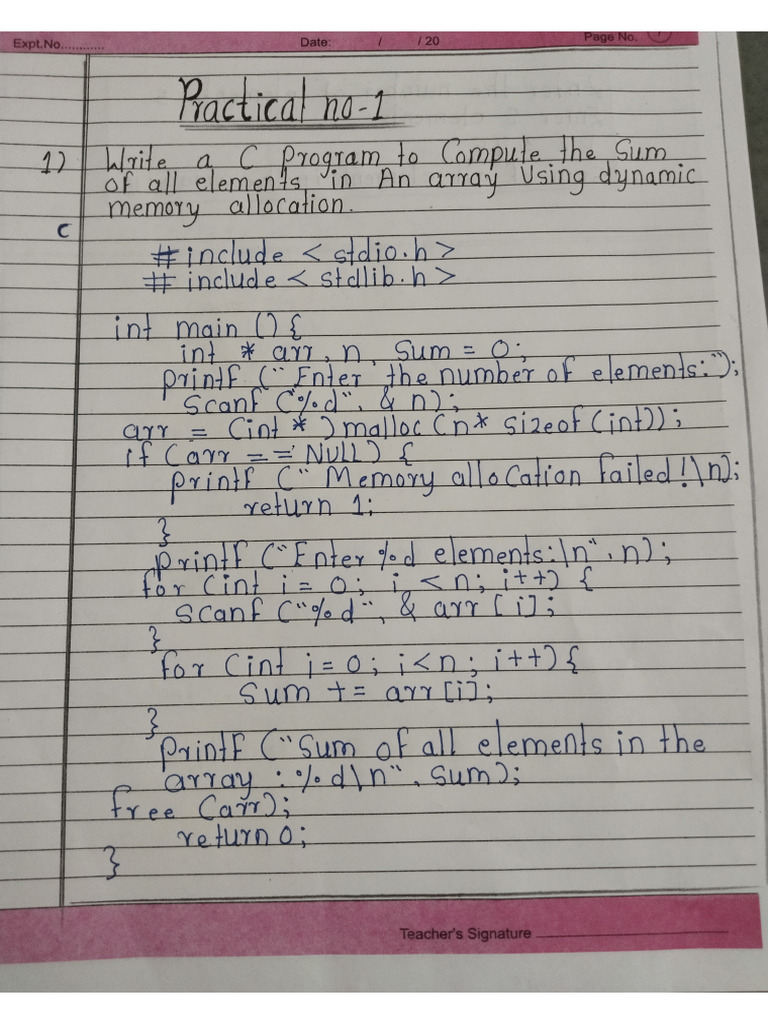 C Program Practicals | PDF