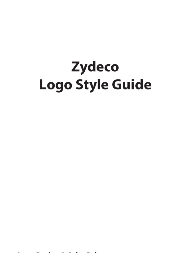 Zydeco Logo Style Guide | PDF | Logos | Graphic Design