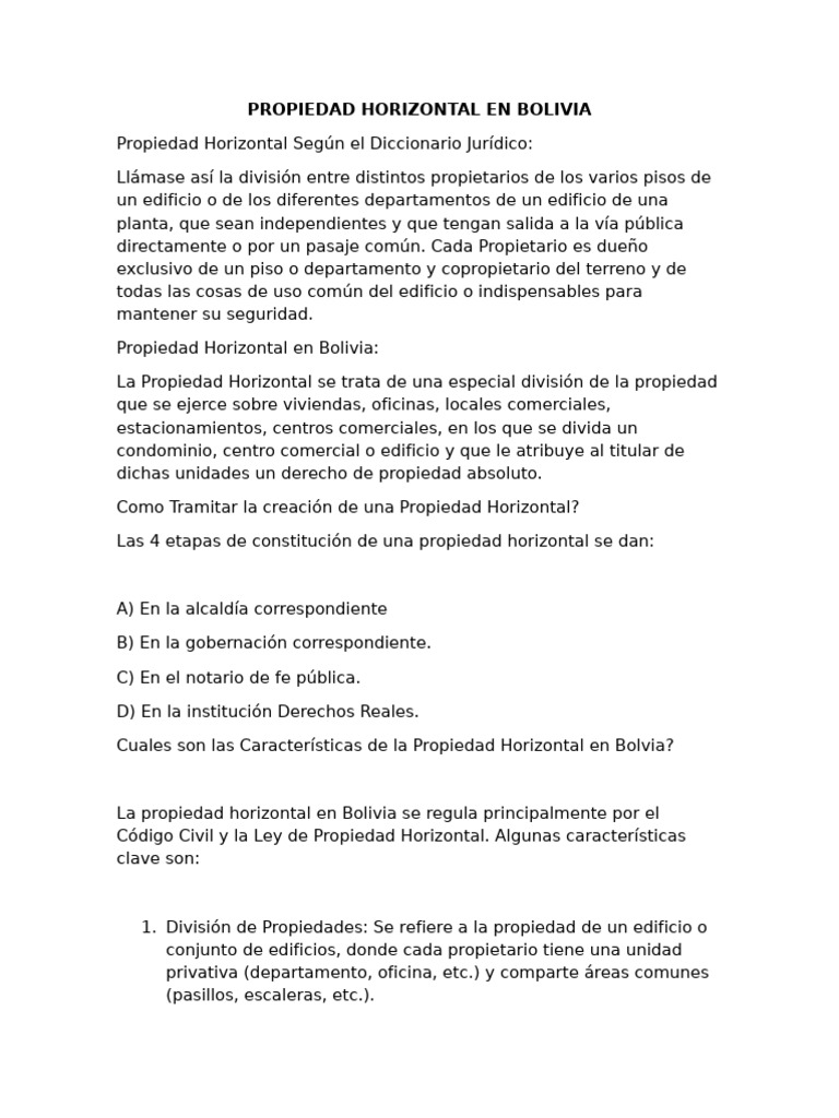 Propiedad Horizontal | PDF | Propiedad | Condominio