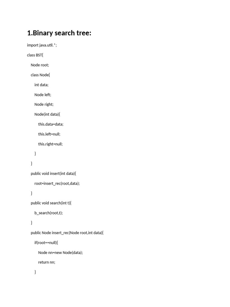 BST Questions | PDF | Algorithms And Data Structures