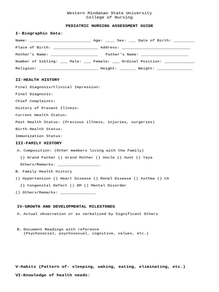 PEDIATRIC-NURSING-ASSESSMENT-GUIDE | PDF | Breastfeeding | Human Nose