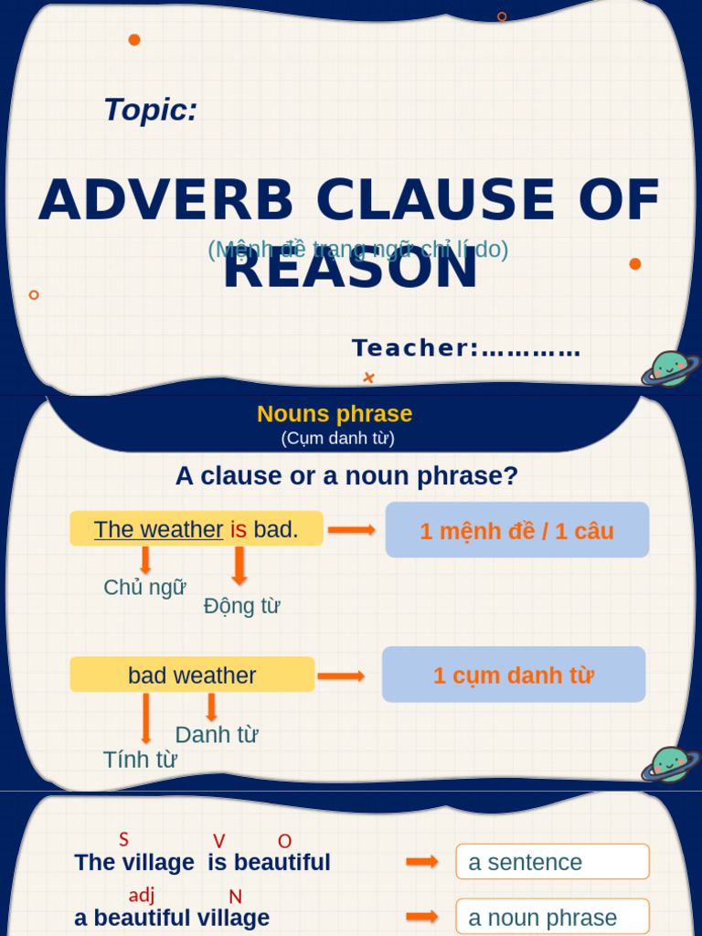 ADVERB CLAUSE OF REASON | PDF
