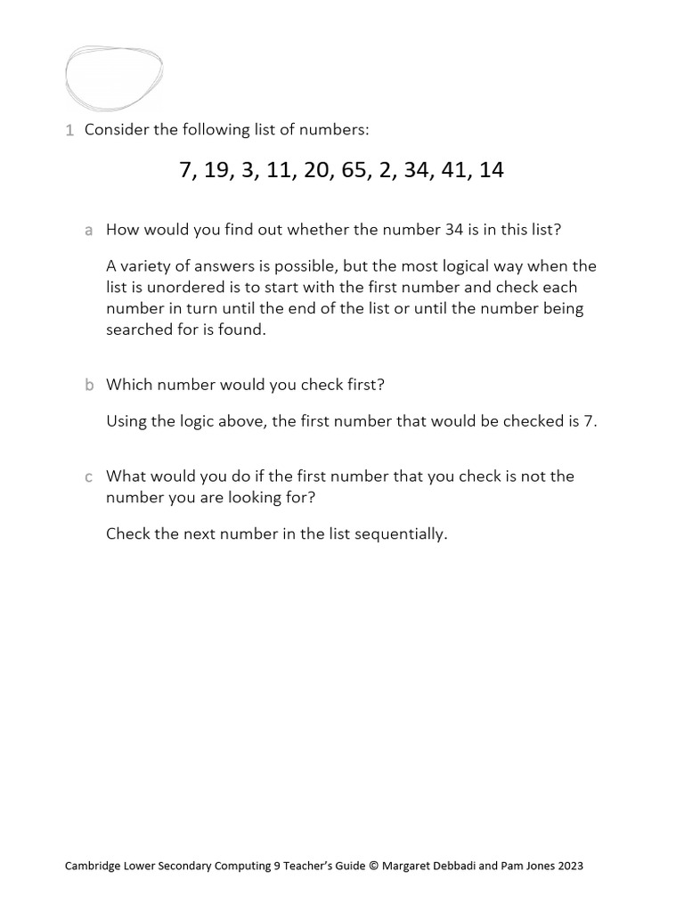 Cambridge Computing 9 Worksheet Answers | PDF