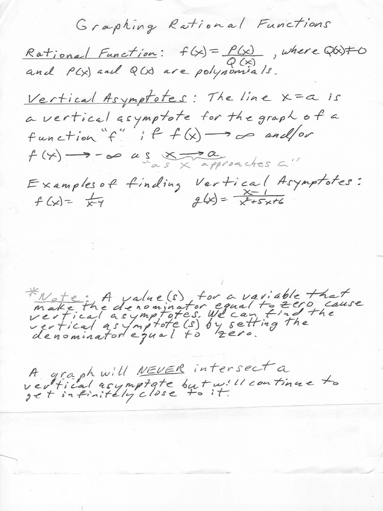Math 102-Graphing Rational Functions Termplate | PDF