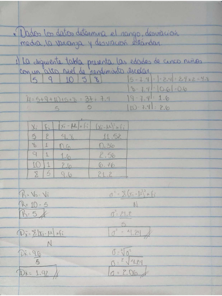 Medidas de Dispersión - Completo - Compressed | PDF
