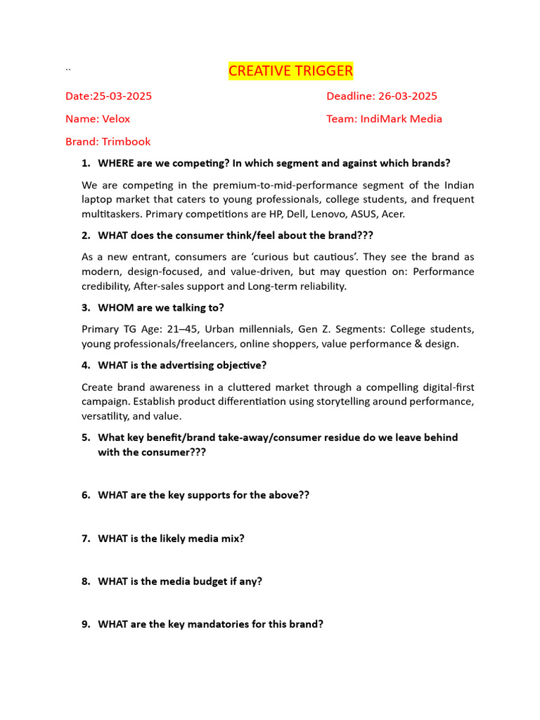 Creative Trigger - Final | PDF