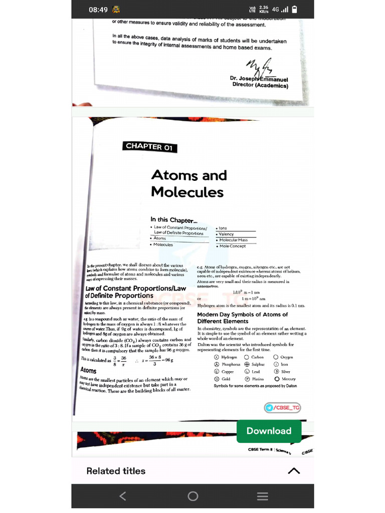 Arihant Atoms and Molecules | PDF