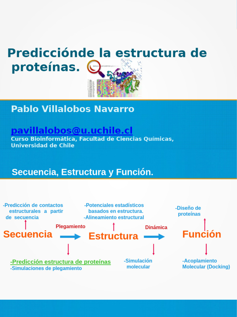 Diapositivas 12 Predicci N de La Estructura de Prote Nas | PDF | Alineación de secuencia | Proteínas