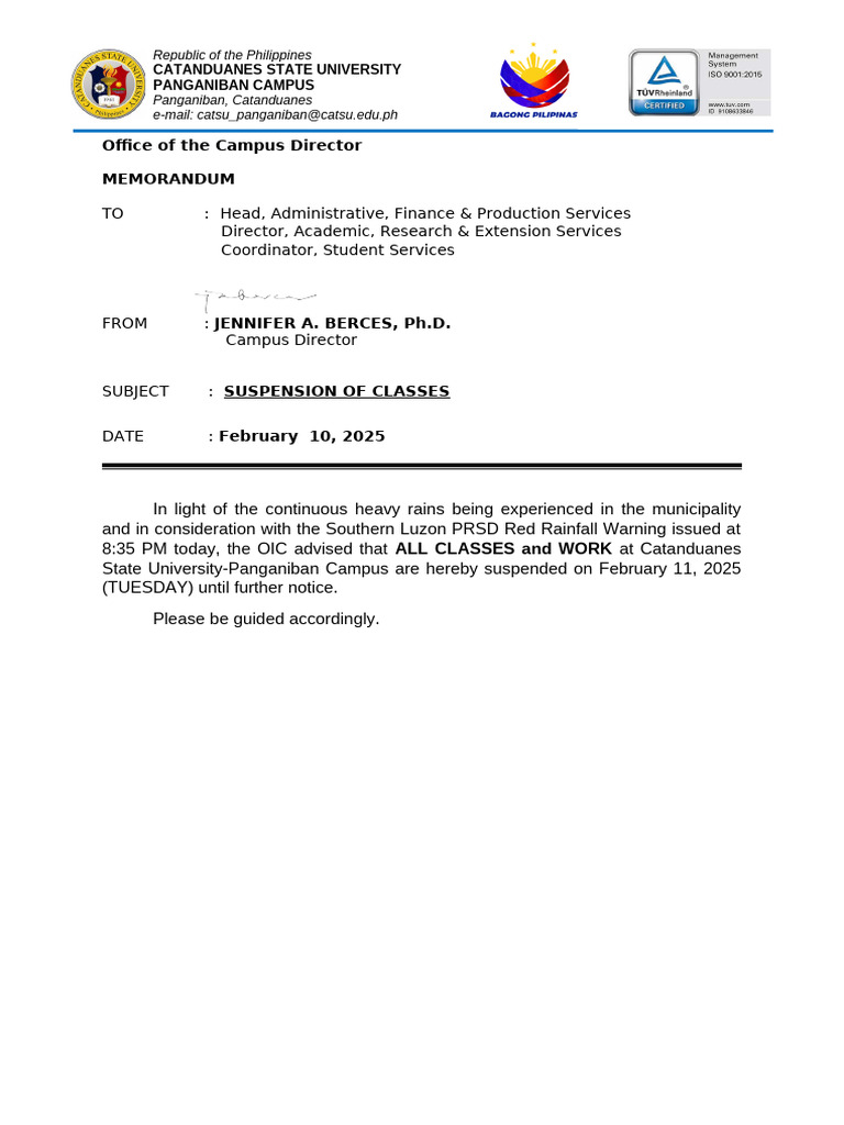 OCD Memo 2025 Suspension | PDF