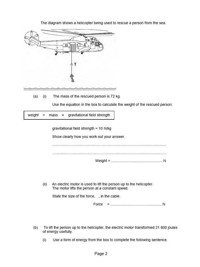 Work Done Energy Transfer 1 QP | PDF | Force | Temperature