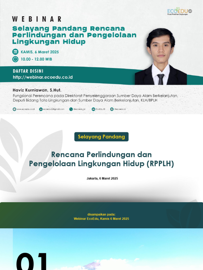 Webinar 105 - Selayang Pandang RPPLH_EcoEdu.id | PDF