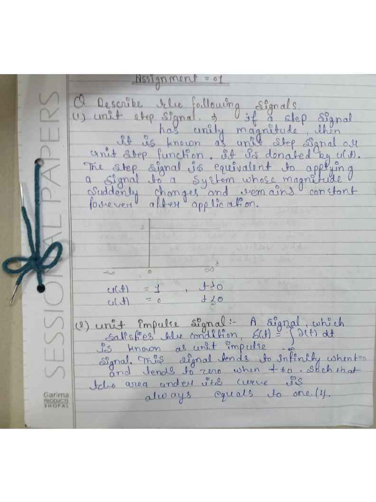 Signal and System Assignment1 - 11zon | PDF