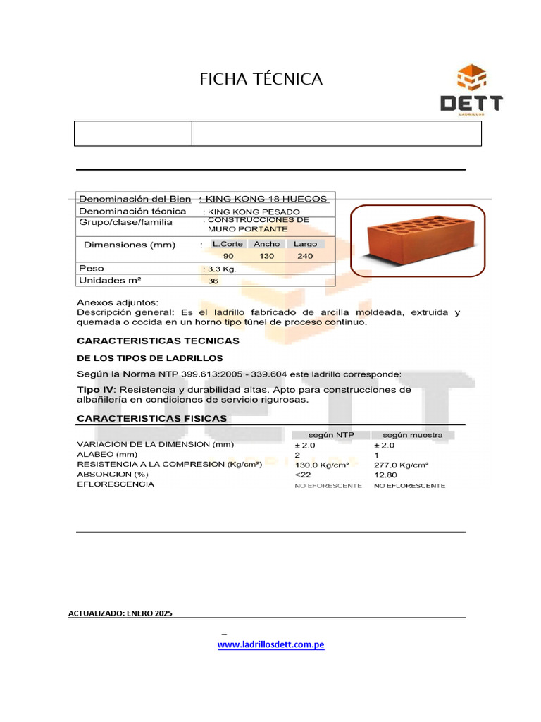 Ficha Tecnica KK Tipo IV Dett 2025 | PDF