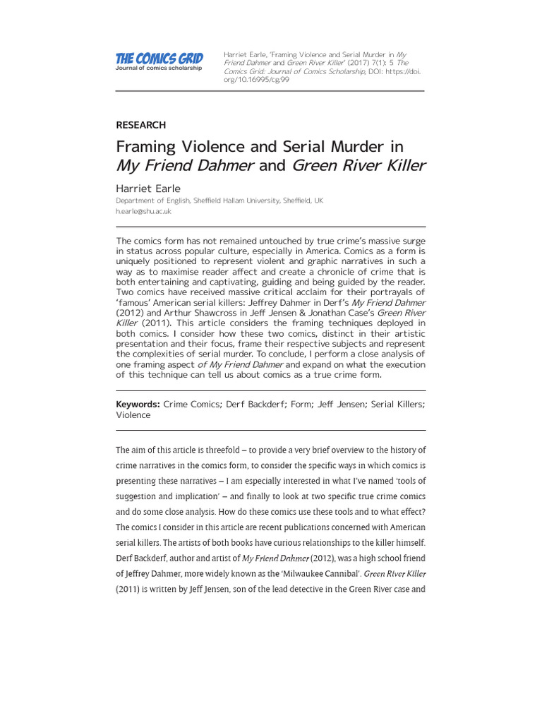 Analyzing Violence in Crime Comics | PDF | Comics | Cartooning