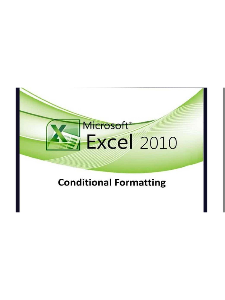 Apply Built In Conditional Formatting Pdf