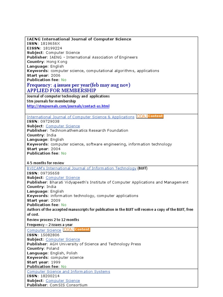 IAENG International Journal of Computer Science | PDF | Computer ...