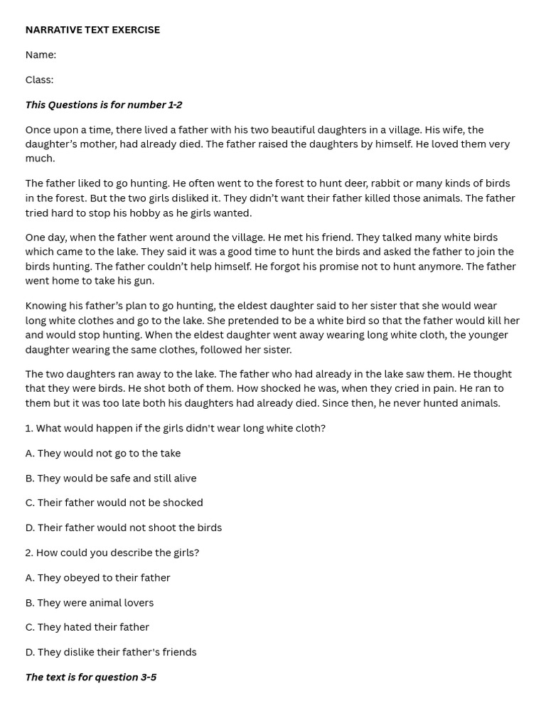Narrative Text Exercise - 20250402 - 073152 - 0000 | PDF