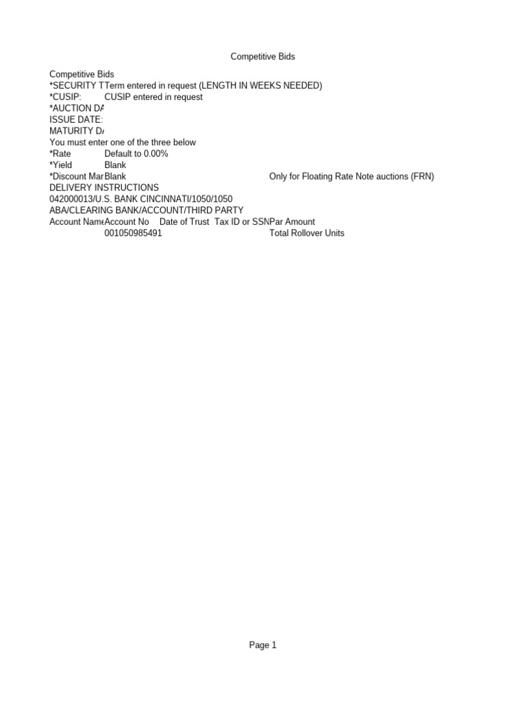 Competitive Bids | PDF