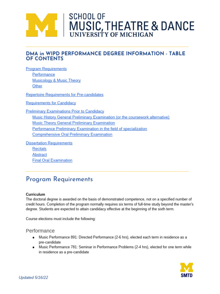 DMA WIPD Performance Program Requirements | PDF | Thesis