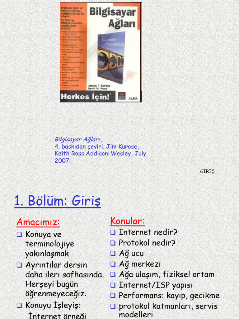 Adm1-Bilgisayar Aglarina Giris - Kopya | PDF