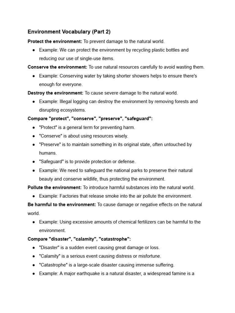 @environment Vocabulary (Part 2) | PDF | Waste | Ozone Depletion
