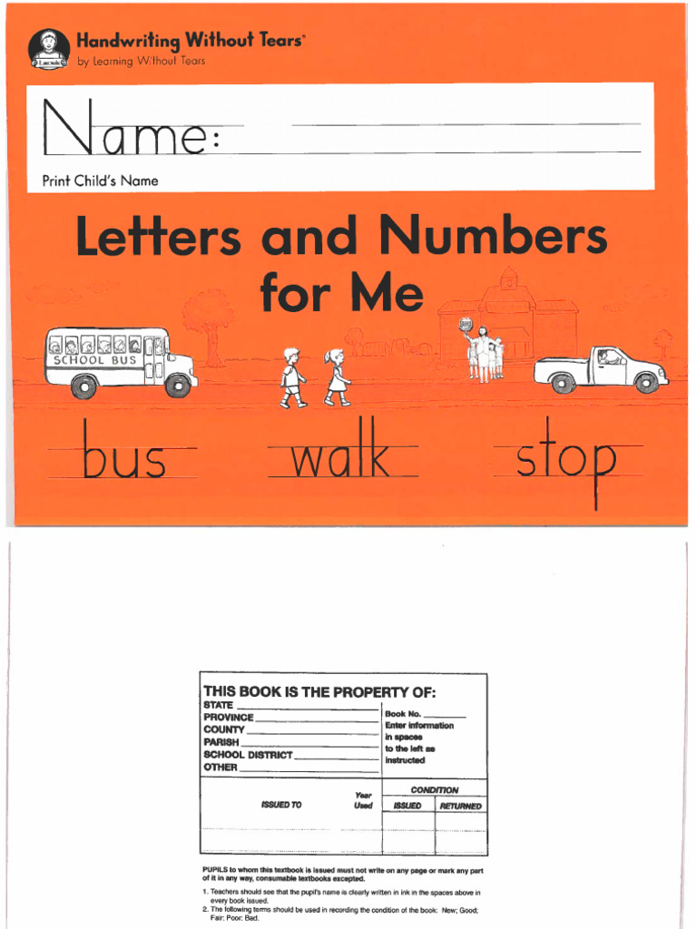 Handwriting Without Tears Letters Numbers 1688991801 | PDF