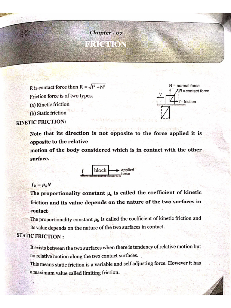 Friction | PDF