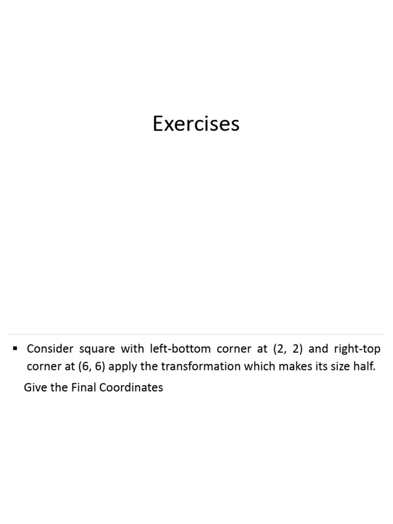 Practice - Transformation Exercises | PDF