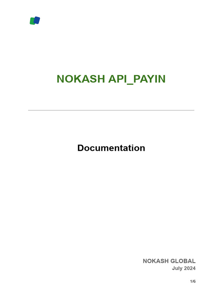 API Payin NOKASH Doc v4 | PDF | Computing | Computer Programming