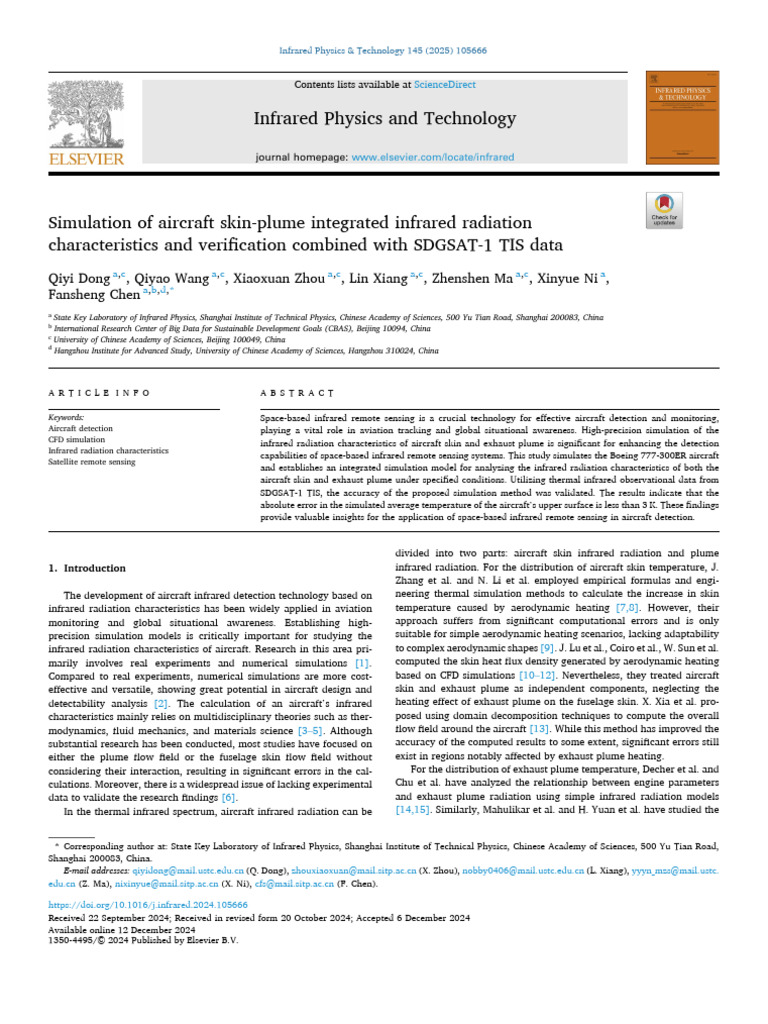 Aircraft Infrared Radiation Simulation | PDF | Fluid Dynamics ...