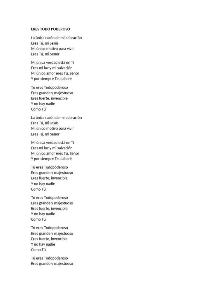 Eres Todo Poderoso | PDF