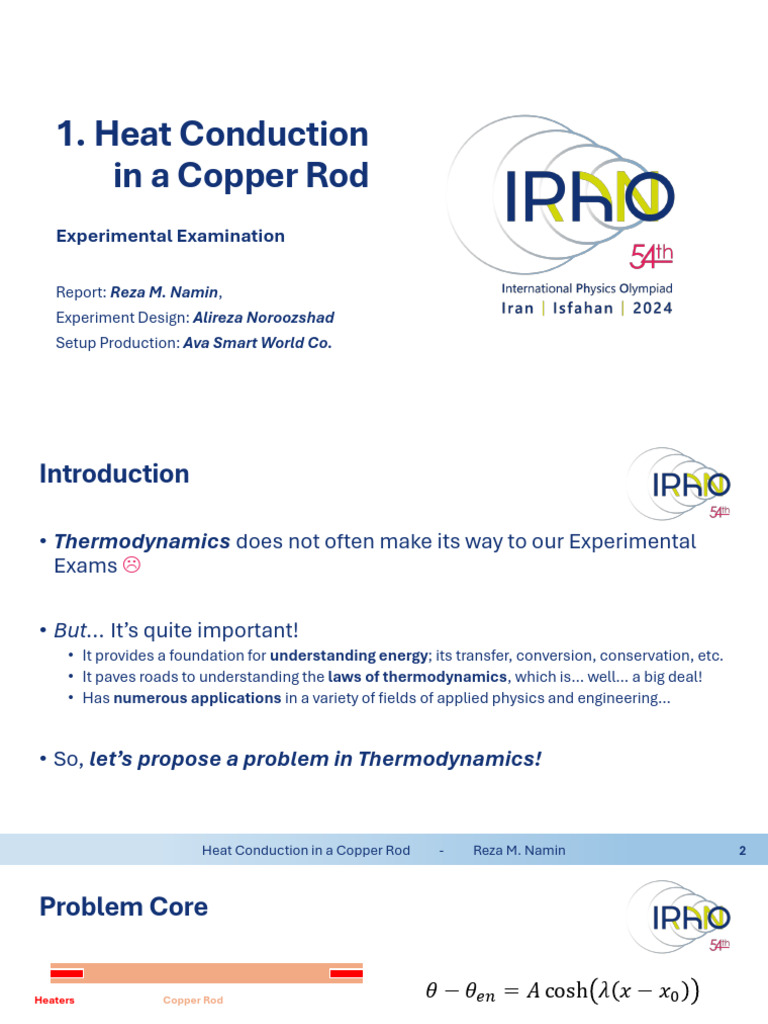 Copper Rod Heat Conduction Experiment | PDF | Thermal Conduction | Heat