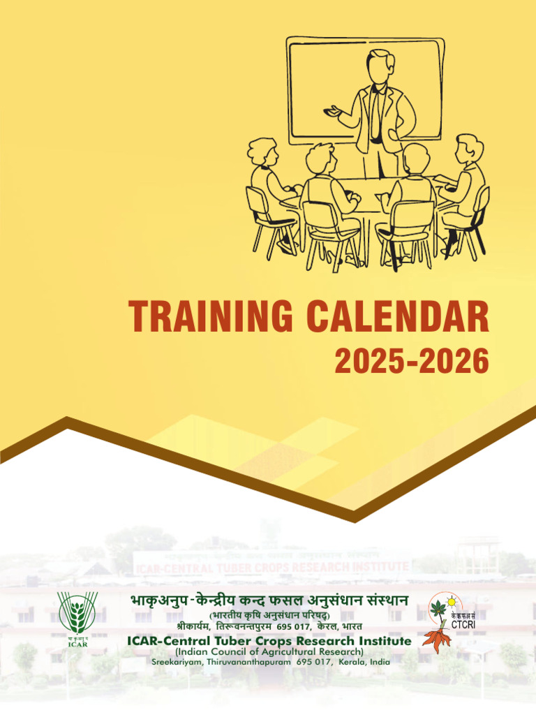 ICAR Training Calendar 2025-26 | PDF | Horticulture | Machine Learning