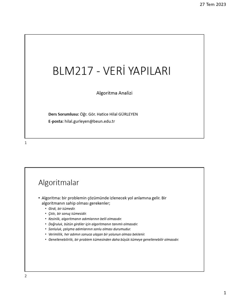 02-Algoritma Analizi | PDF