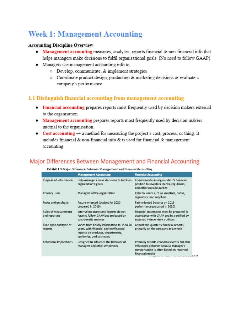 Management Accounting Essentials Guide | PDF | Goal | Management Accounting