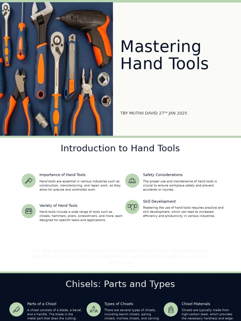 Mastering Hand Tools Chisels, Reamers, and Beyond | PDF | Metalworking ...