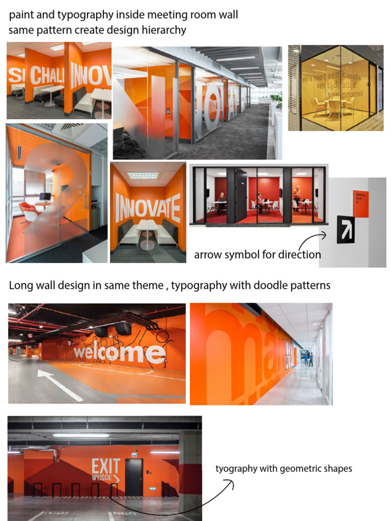 Office Wall Design with Typography & Symbols | PDF