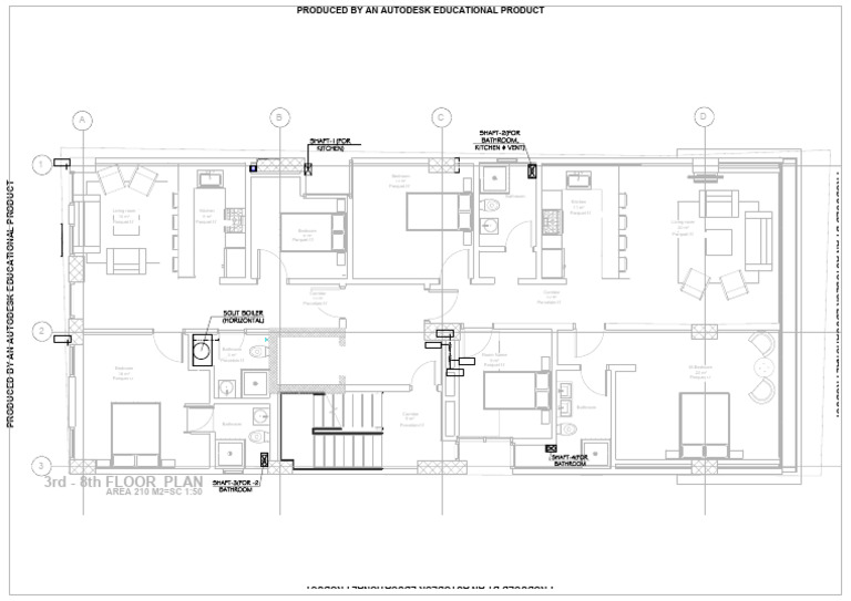 3rd-8th Floor Plan with Dimensions | PDF | Room | Home