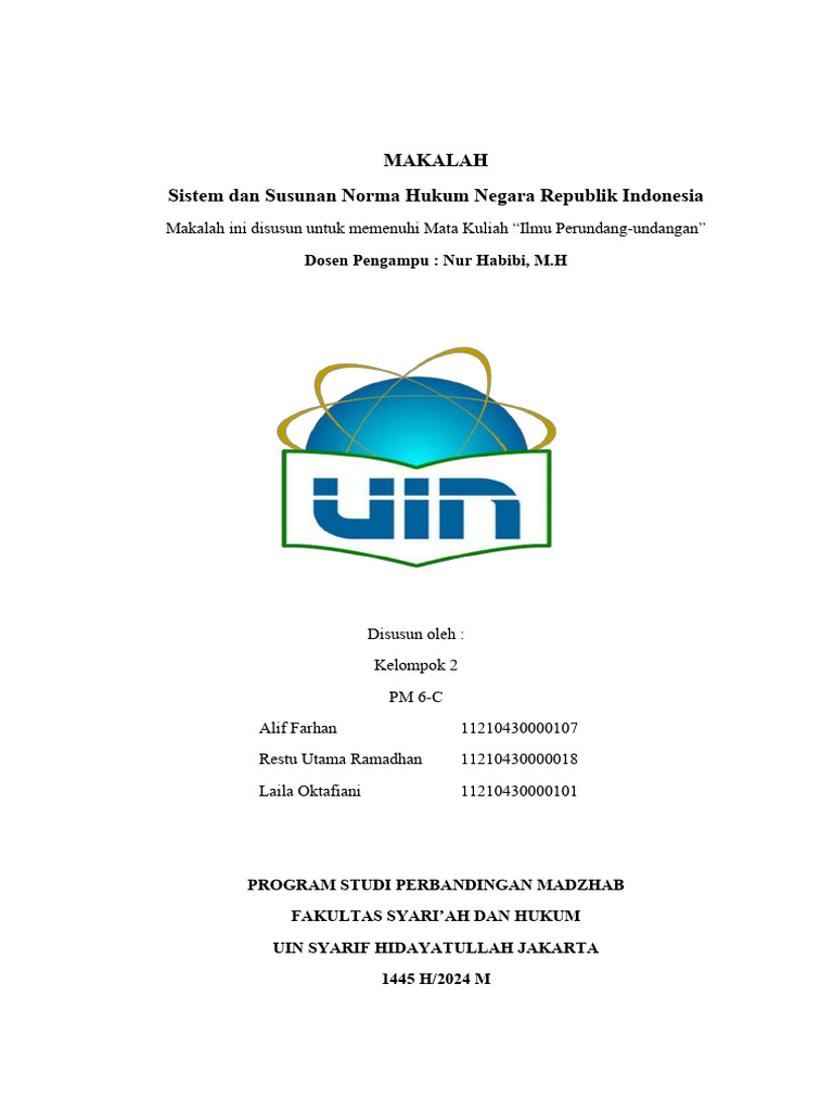 Sistem Norma Hukum Indonesia | PDF