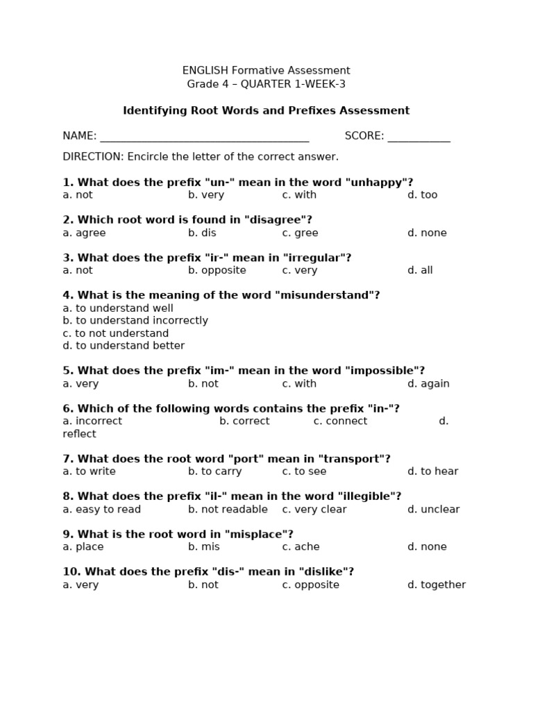 ENGLISH Formative Assessment3 | PDF