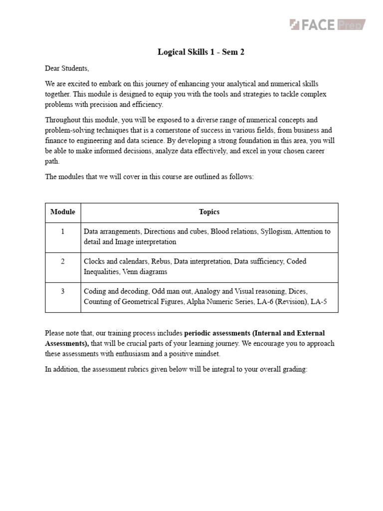 Logical Reasoning Study Material | PDF