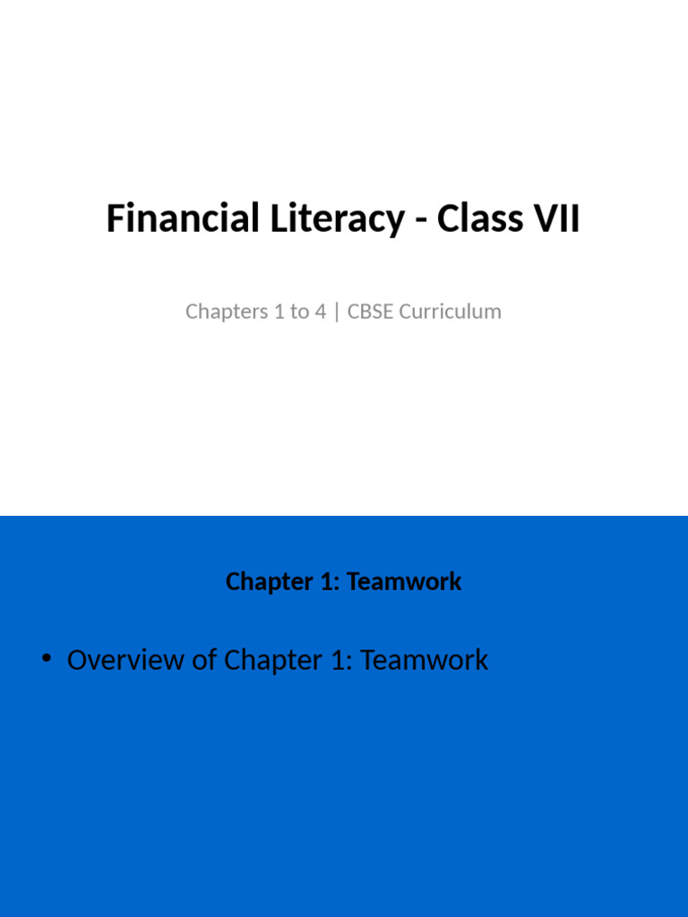 Financial Literacy Enhanced | PDF