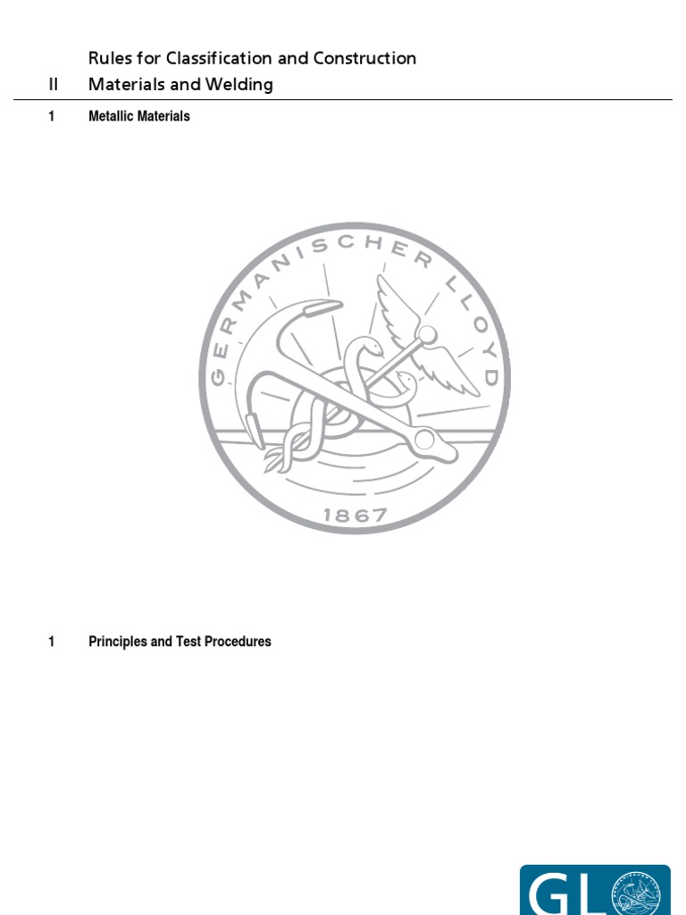 Ships Construction GL-Materials and Welding | PDF | Calibration | Yield ...